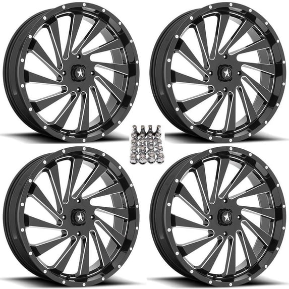 MSA M46 Blade 18" ATV Wheels/Rims Milled Sportsman 550 850 1000 ...