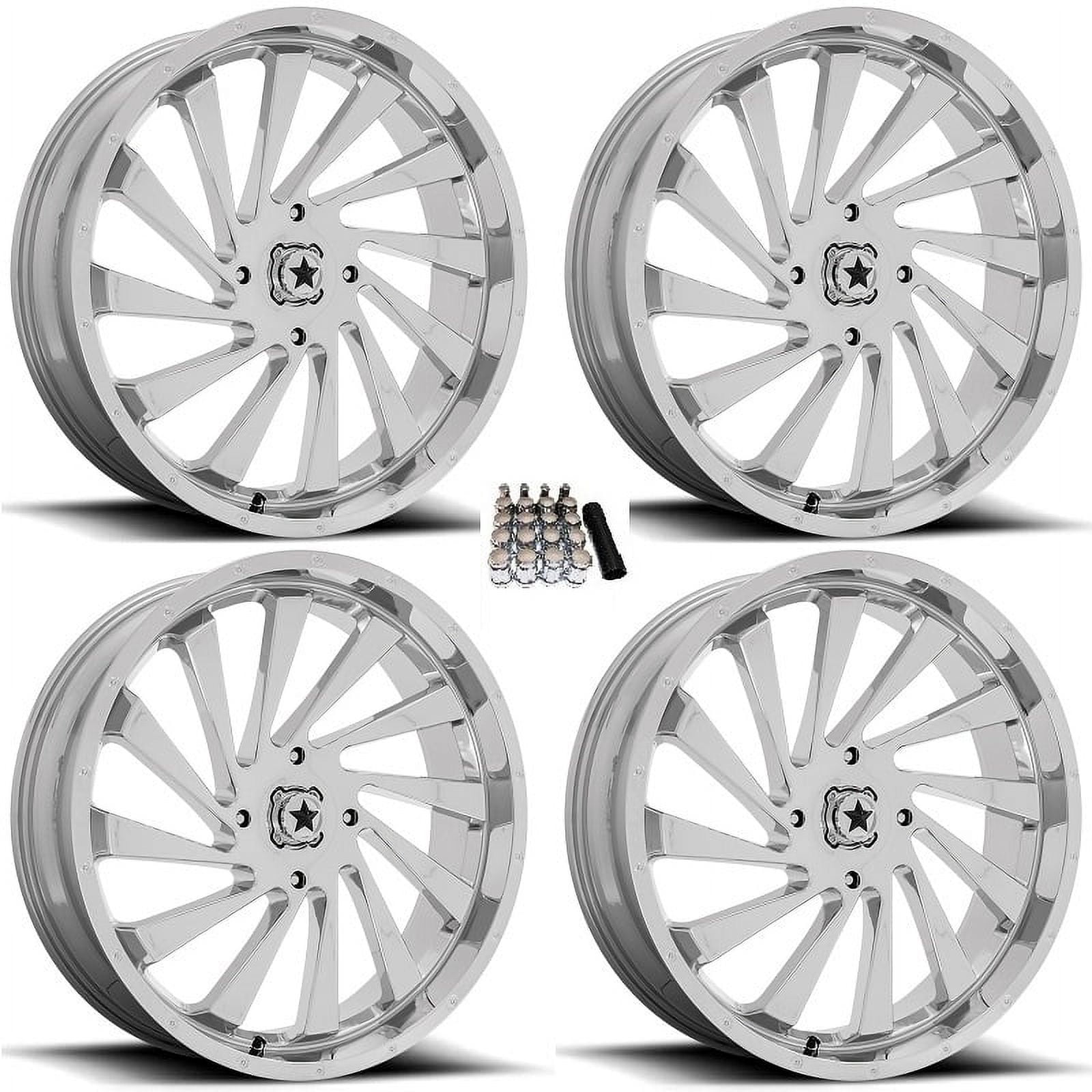 MSA M46 Blade 20" UTV Wheels/Rims Chrome Kawasaki Mule Pro FXT ...