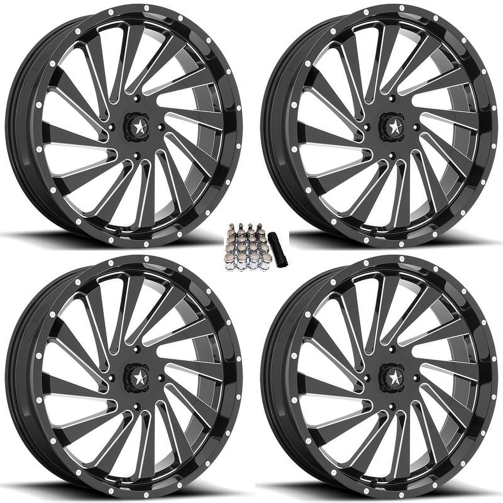 MSA M46 Blade 20" UTV Wheels/Rims Milled Honda Pioneer - Walmart.com