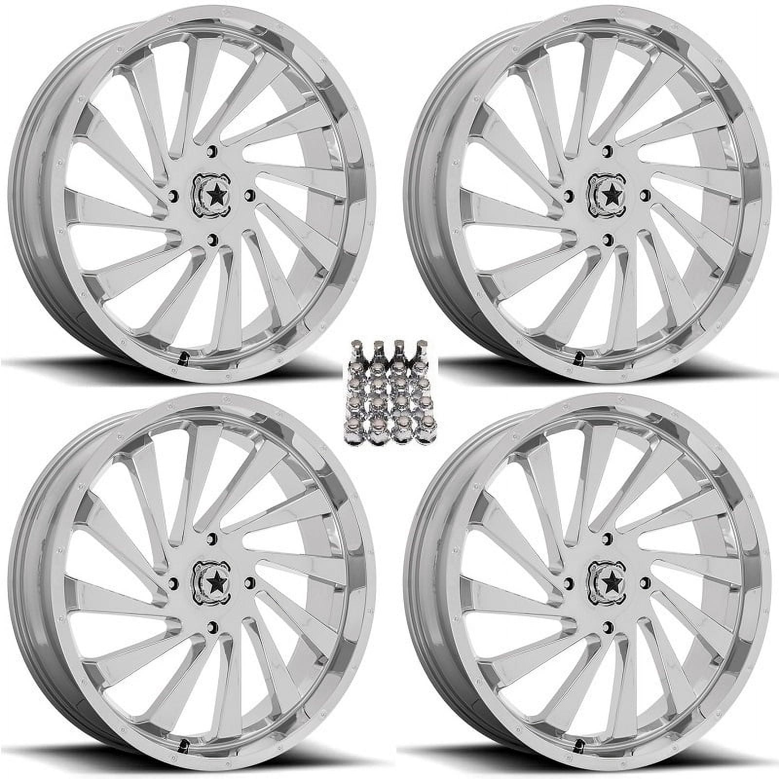 MSA M46 Blade 22" ATV Wheels/Rims Chrome Sportsman 550 850 1000 ...