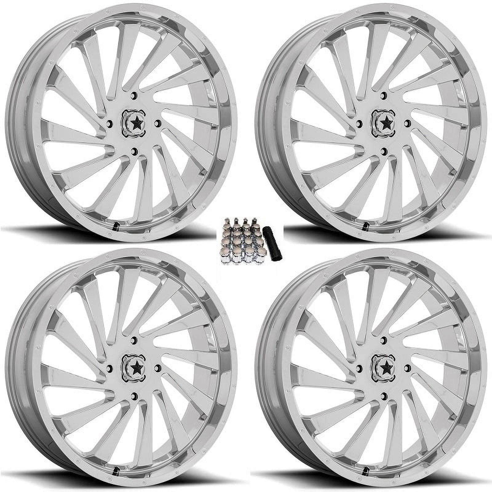 MSA M46 Blade 22" UTV Wheels/Rims Chrome Can-Am Maverick X3 / Honda ...