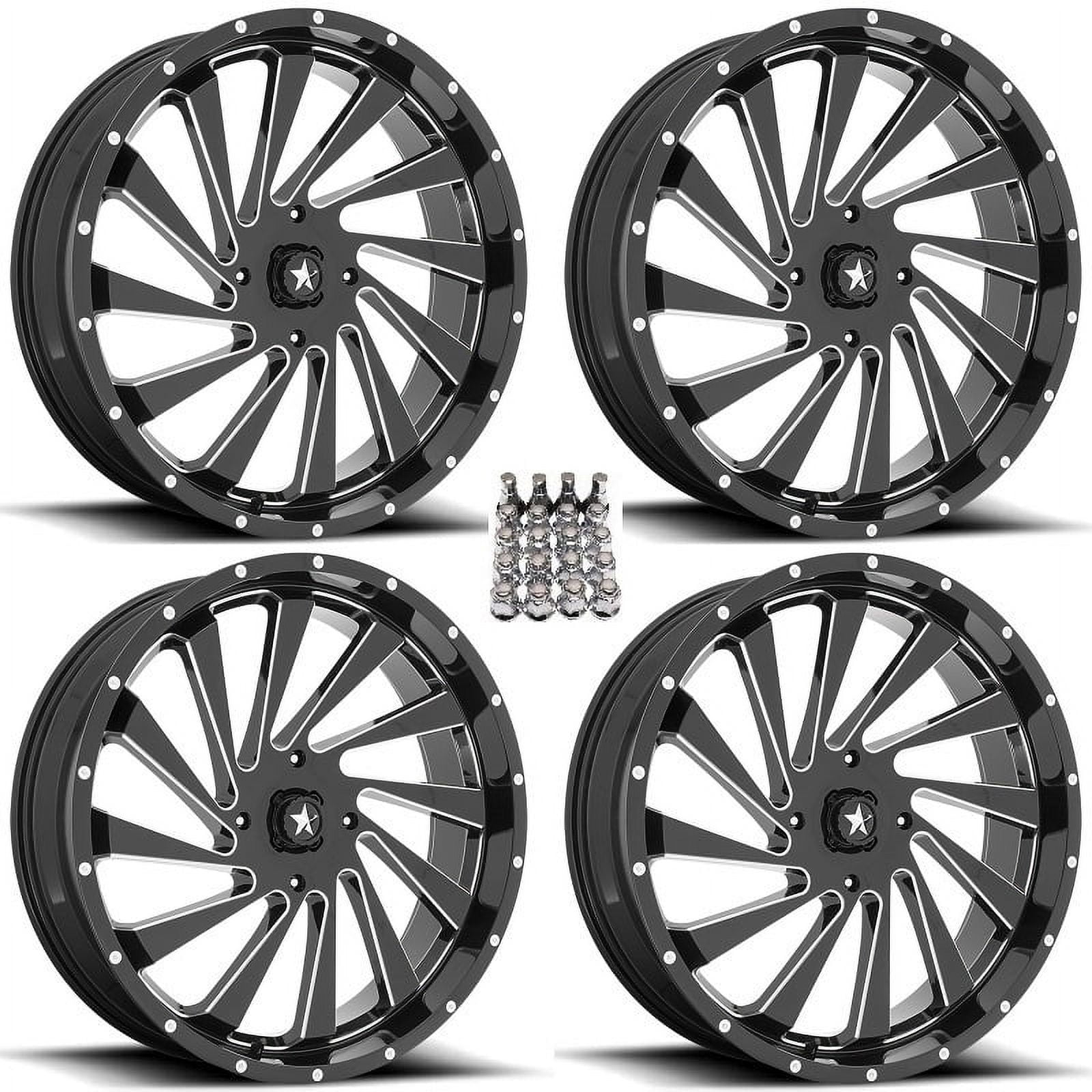 MSA M46 Blade 24" ATV Wheels/Rims Milled Sportsman RZR Ranger - Walmart.com