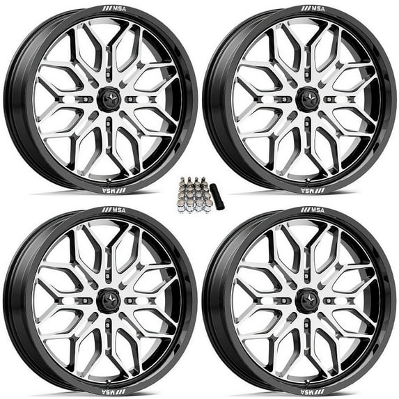 MSA M47 Sniper 18" Wheels/Rims Machined Can-Am Maverick X3 / Honda ...