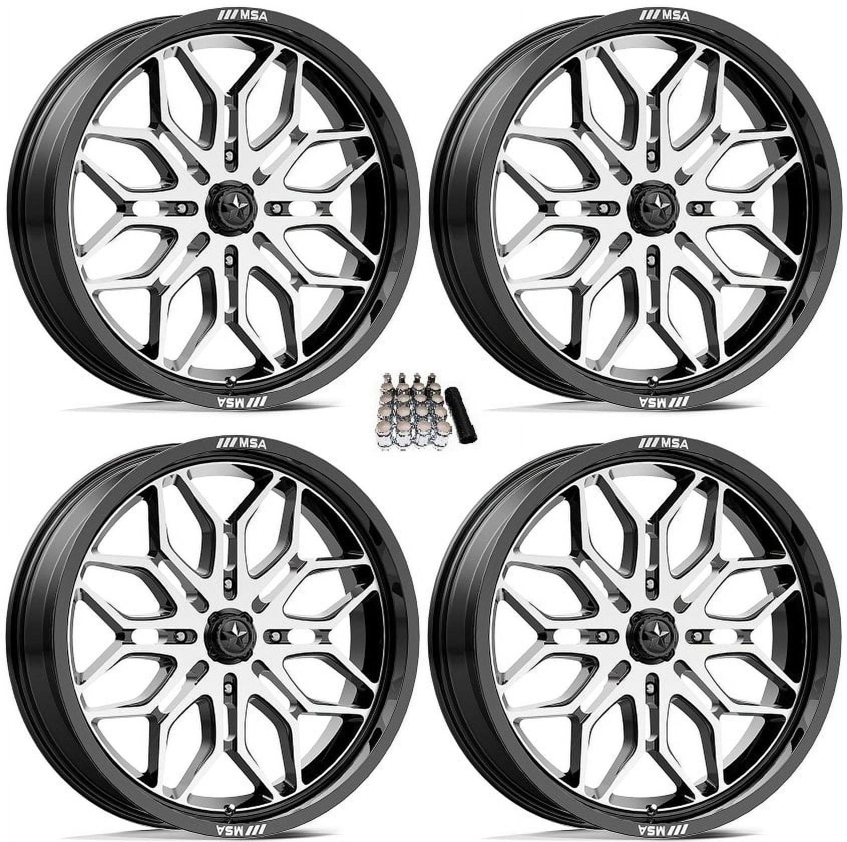 MSA M47 Sniper 20" Wheels/Rims Machined Polaris RZR 1000 XP / Ranger XP ...