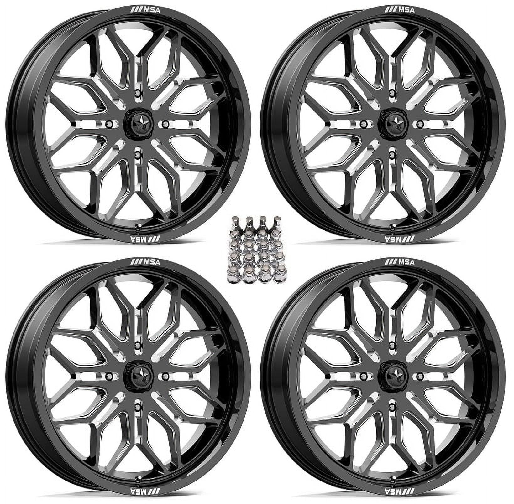 MSA M47 Sniper 24" Wheels/Rims Milled Can-Am Commander Maverick ...
