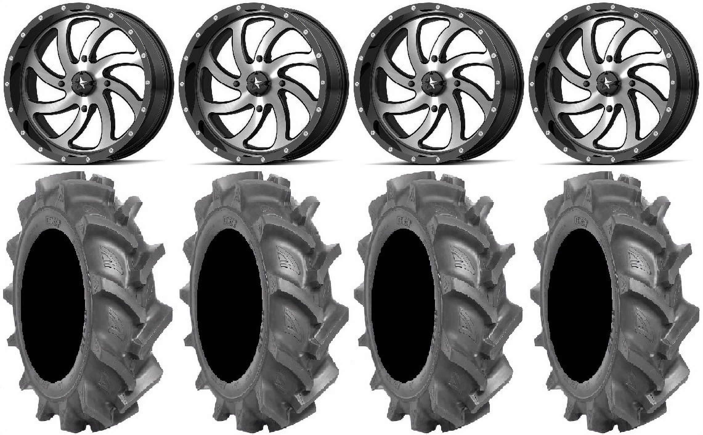 MSA Mach Switch 18" Wheels 35" BKT AT 171 Tires Sportsman RZR Ranger ...