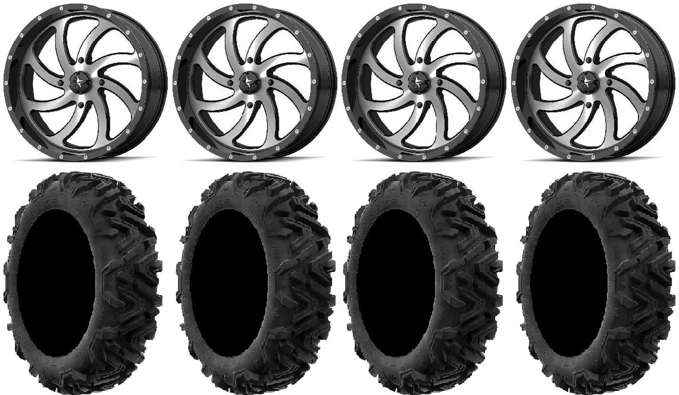 MSA Mach Switch 20" UTV Wheels 34" Moto MTC Tires Can-Am Maverick X3 ...