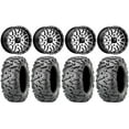 MSA Machined Brute 14" UTV Wheels 27" BigHorn 2.0 Tires Kawasaki Mule ...