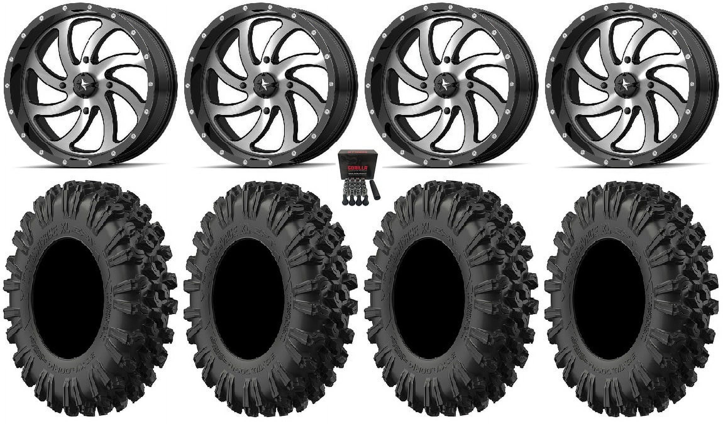 MSA Mh Switch 18" ATV Wheels 40" MotoRavage XL Tires Can-Am Commander ...