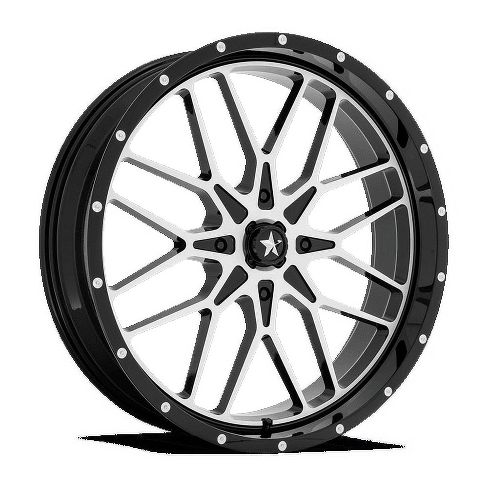 MSA Offroad M45 Gloss Black Machined Wheel Rims, 24X7 4X156 0ET 84.1CB ...