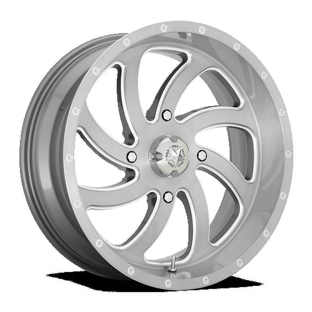 MSA Offroad Wheels Aluminum Rim M36 SWITCH 18X7in Brushed Titanium ...
