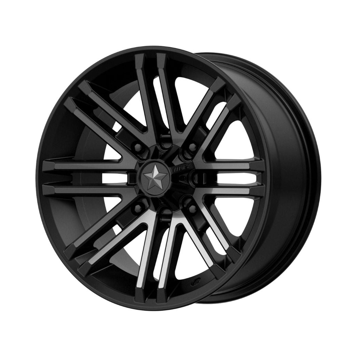 MSA Offroad Wheels Aluminum Rim M40 ROGUE 14X7in Satin Black Titanium ...