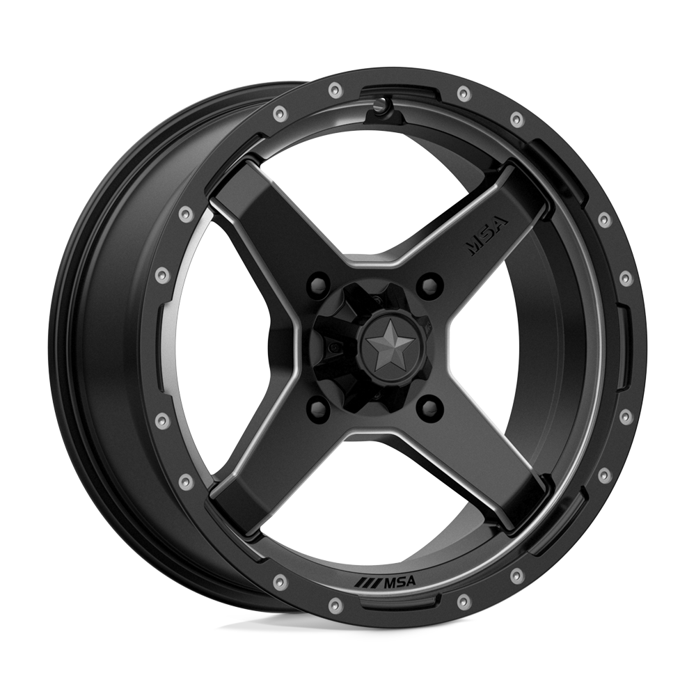 MSA Offroad Wheels Cast Aluminum Rim MA39 16X7 4X137 S-BLK TTCC 10MM ...