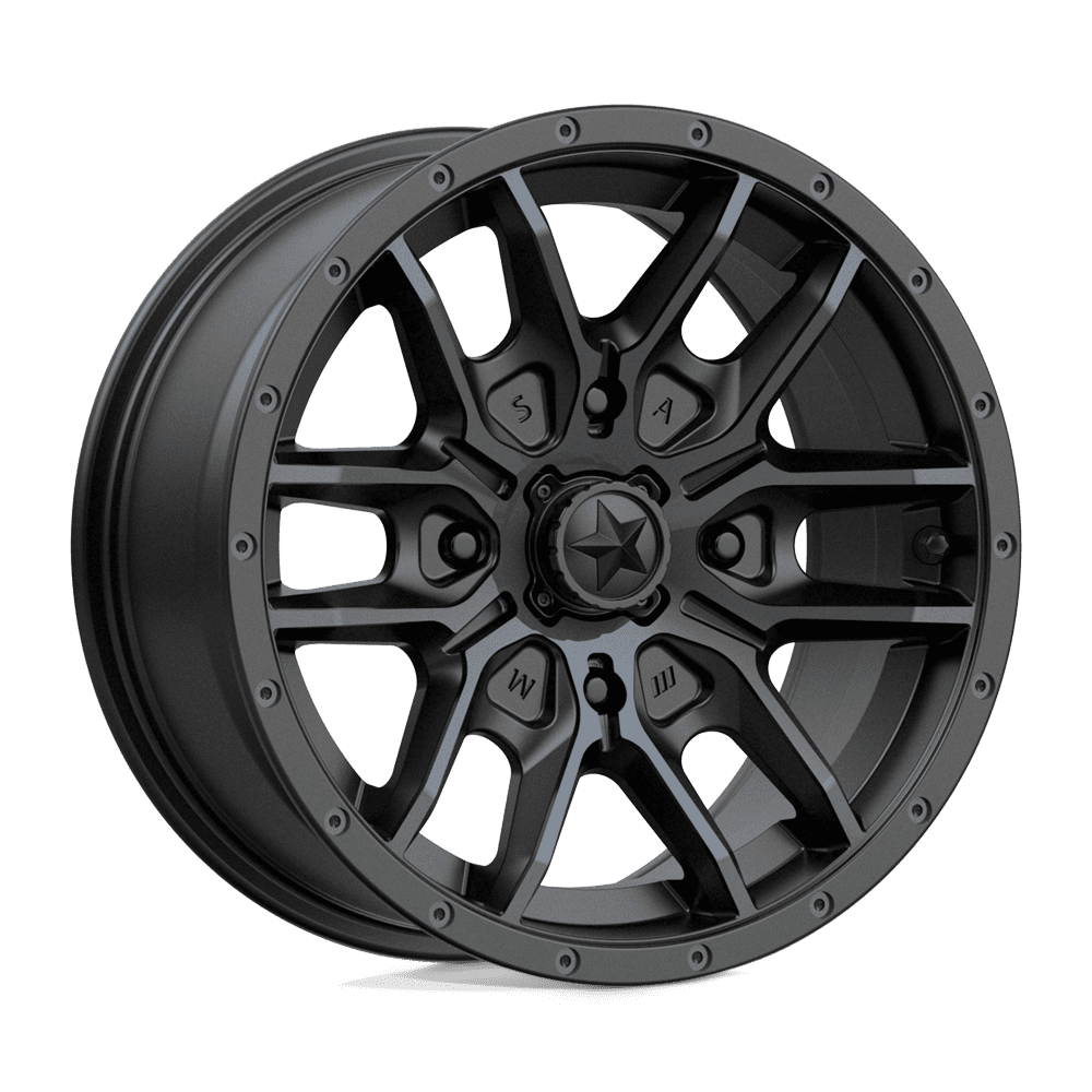 MSA Offroad Wheels Cast Aluminum Rim MA43 15X7 4X110 S-BLK TTCC 10MM ...