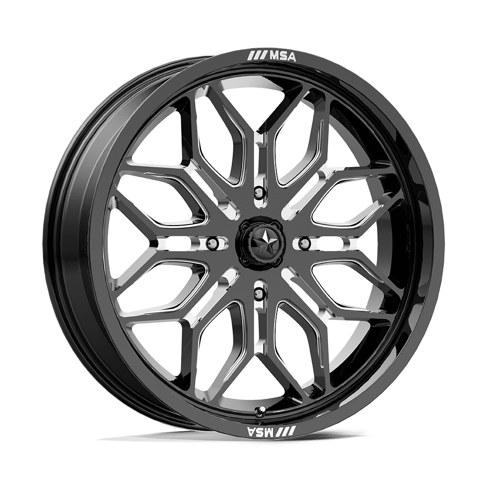 MSA Offroad Wheels Cast Aluminum Rim MA47 18X7 4X110 G-BLK-MILL 10MM ...