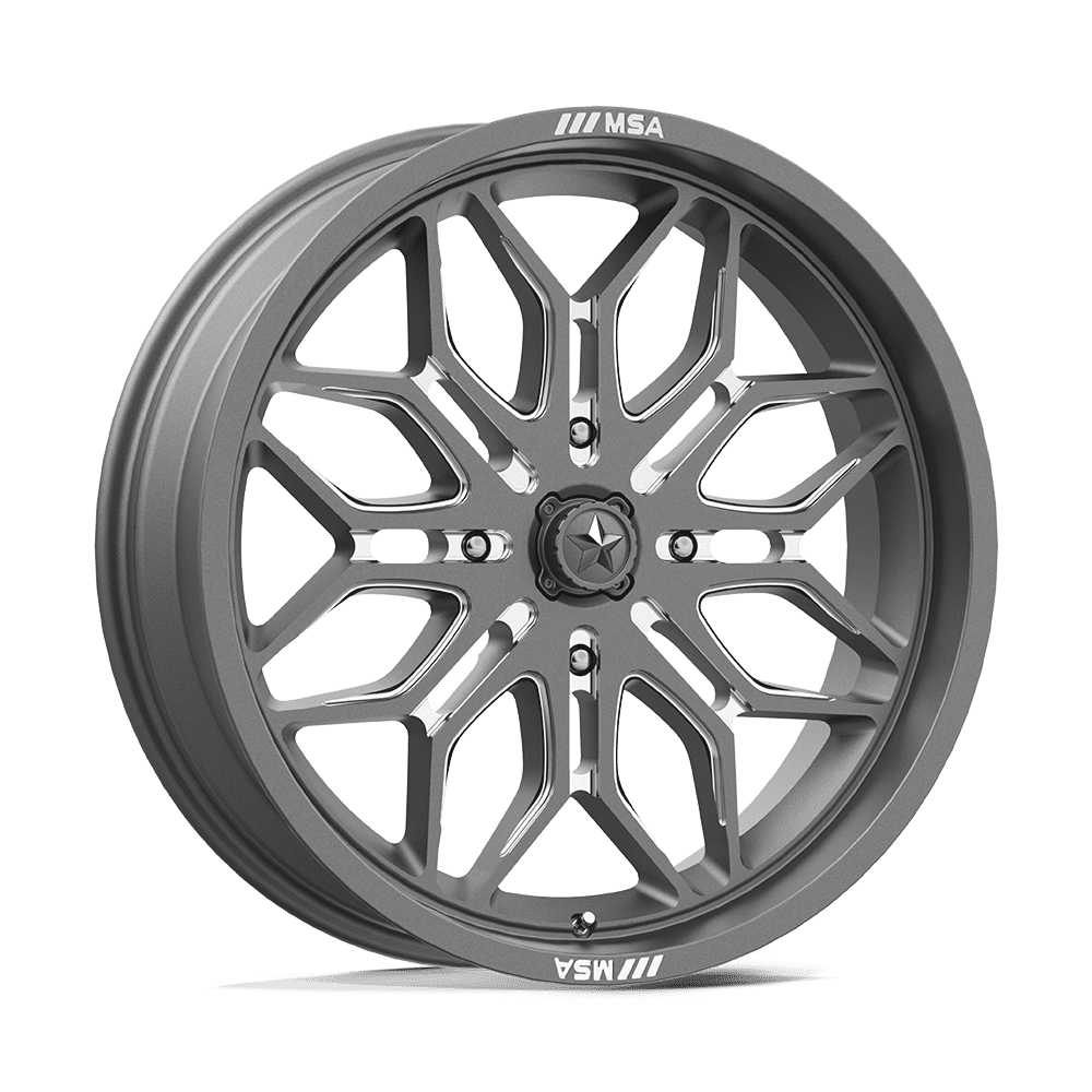 MSA Offroad Wheels Cast Aluminum Rim MA47 22X7 4X156 GNMTL-MILL 10MM ...