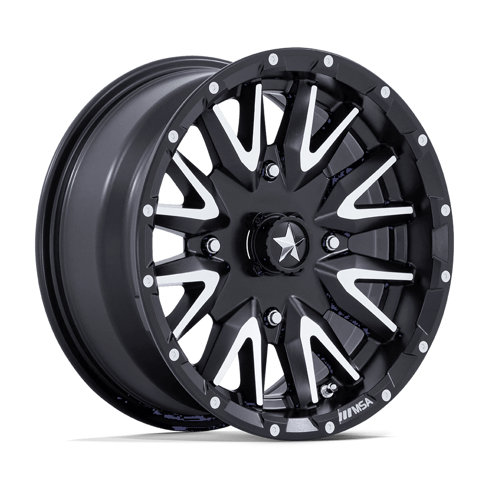 MSA Offroad Wheels Cast Aluminum Wheel MA049 14x7 4x156 M-BLK MCH 10mm ...
