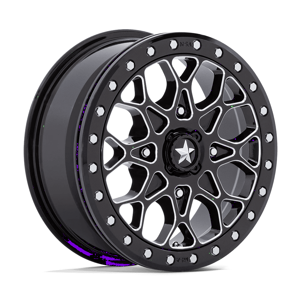 MSA Offroad Wheels Cast Aluminum Wheel MA48 15x6 4x137 G-BLK-MILL BLK ...