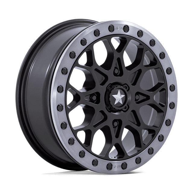MSA Offroad Wheels Cast Aluminum Wheel MA48 15x6 4x137 S-BLK GRY-RG ...