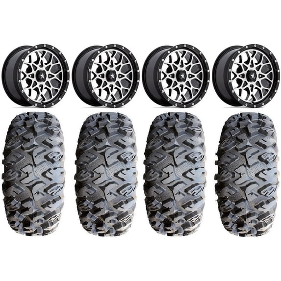 MSA Portal 14" Wheels Machined 27" MotoClaw Tires Can-Am Commander ...
