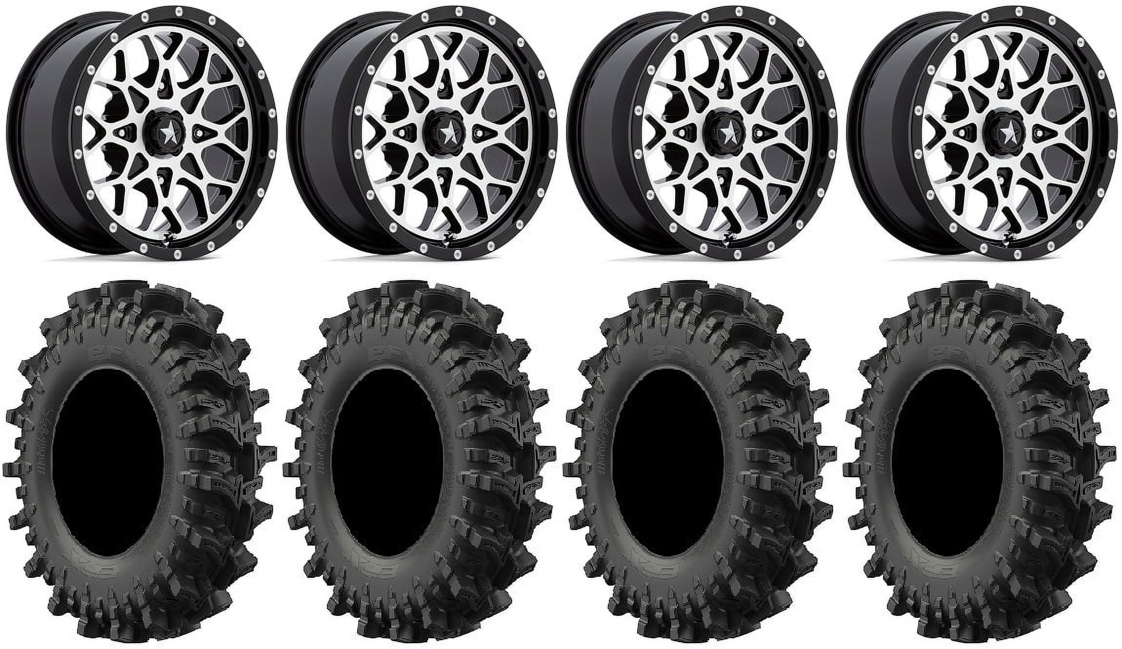 MSA Portal 14" Wheels Machined 28" MotoSlayer Tires Sportsman RZR ...