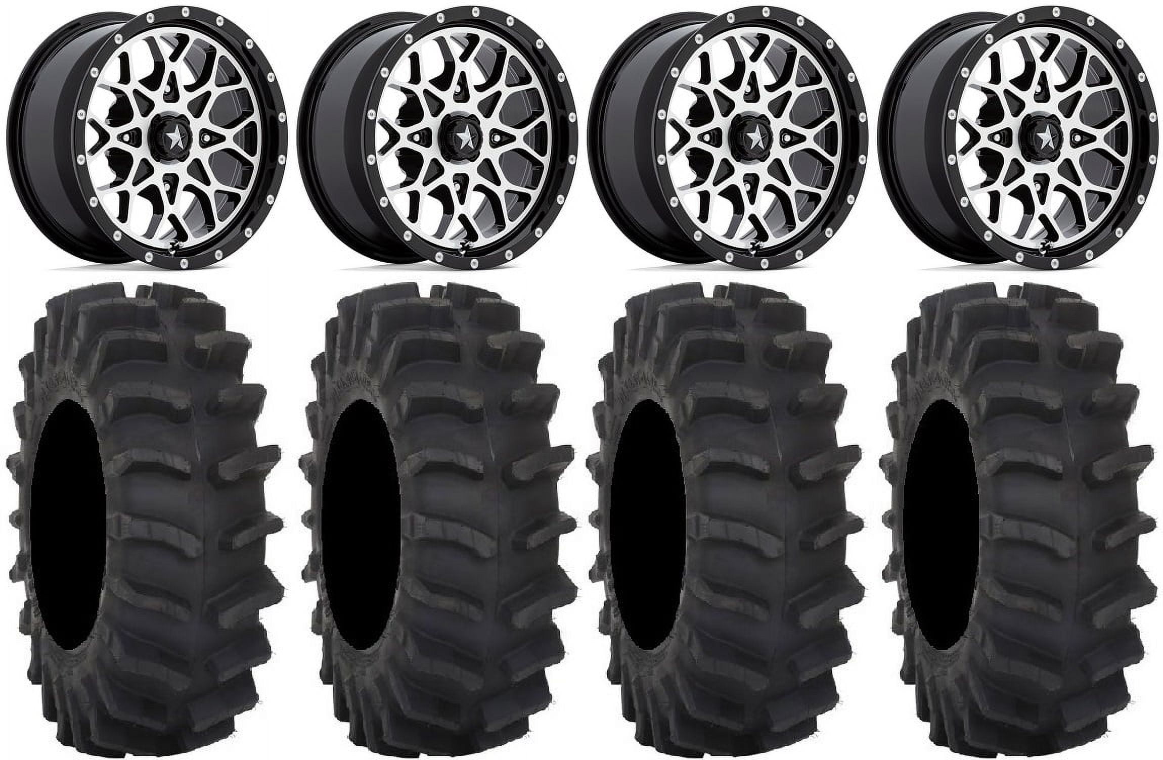 MSA Portal 14" Wheels Machined 31" XM310 Tires Yamaha Viking Wolverine ...