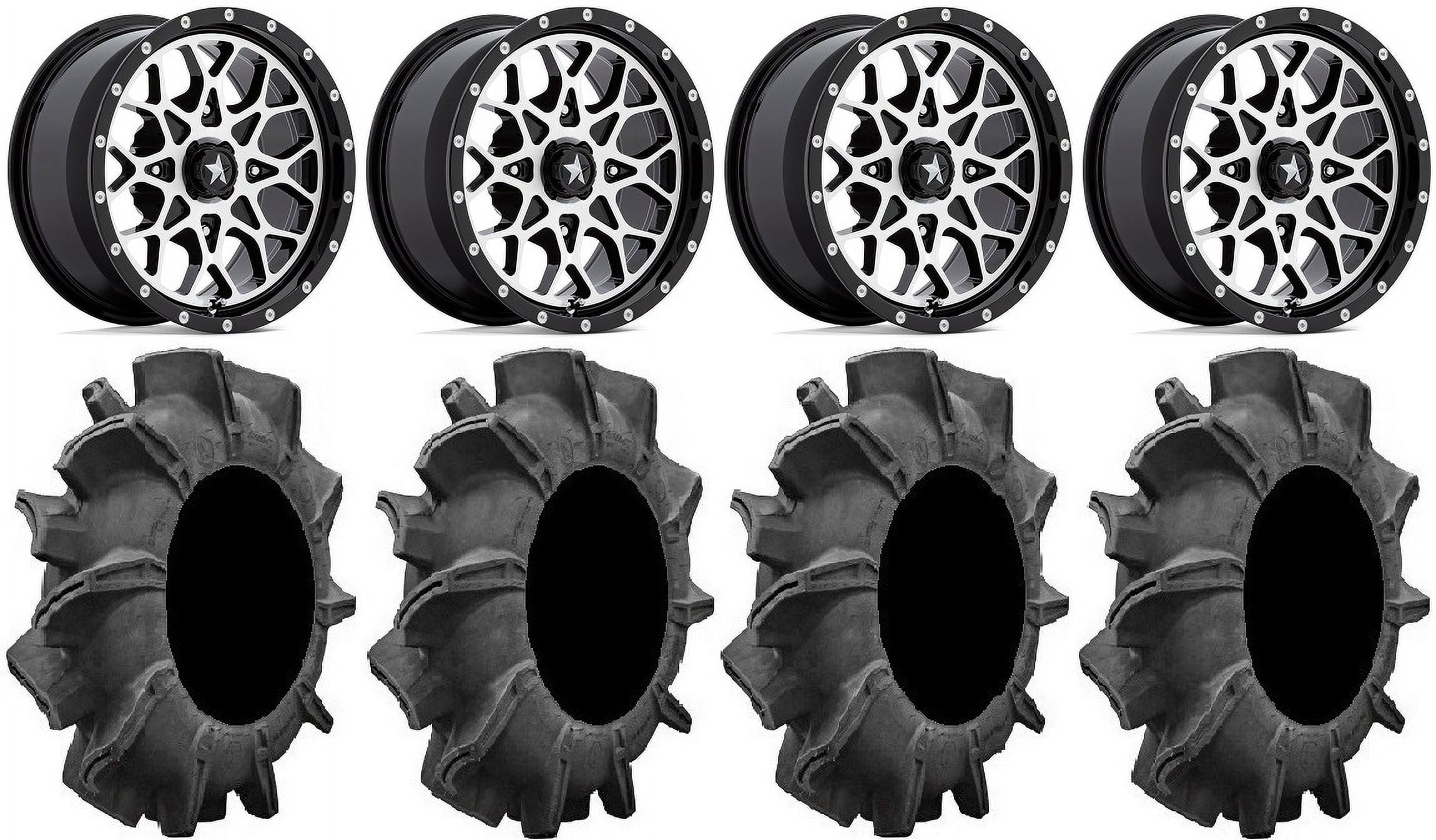 MSA Portal 14" Wheels Machined 32" Assassinator Tires Yamaha Viking ...
