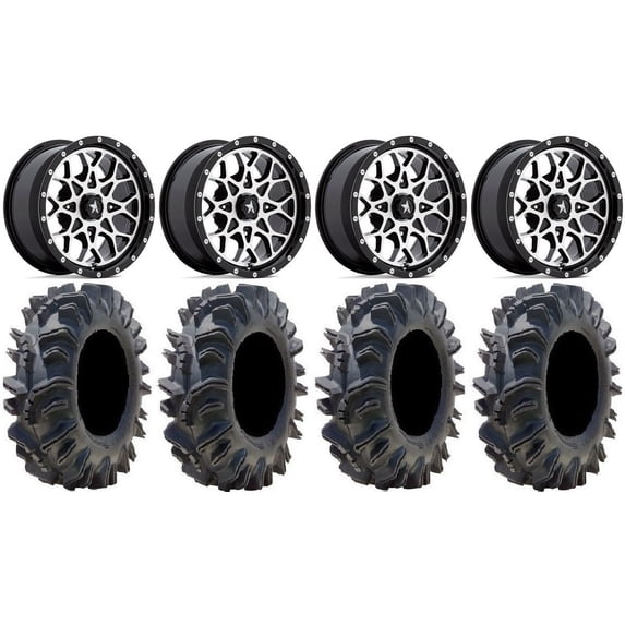 MSA Portal 14" Wheels Machined 32" Terminator Tires Sportsman RZR ...