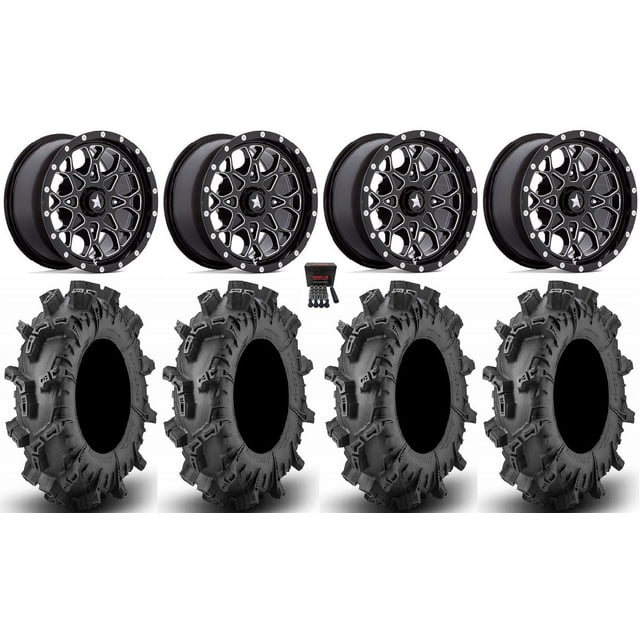 MSA Portal 15" Wheels Milled 32" Terminator Max Tires Can-Am Maverick ...