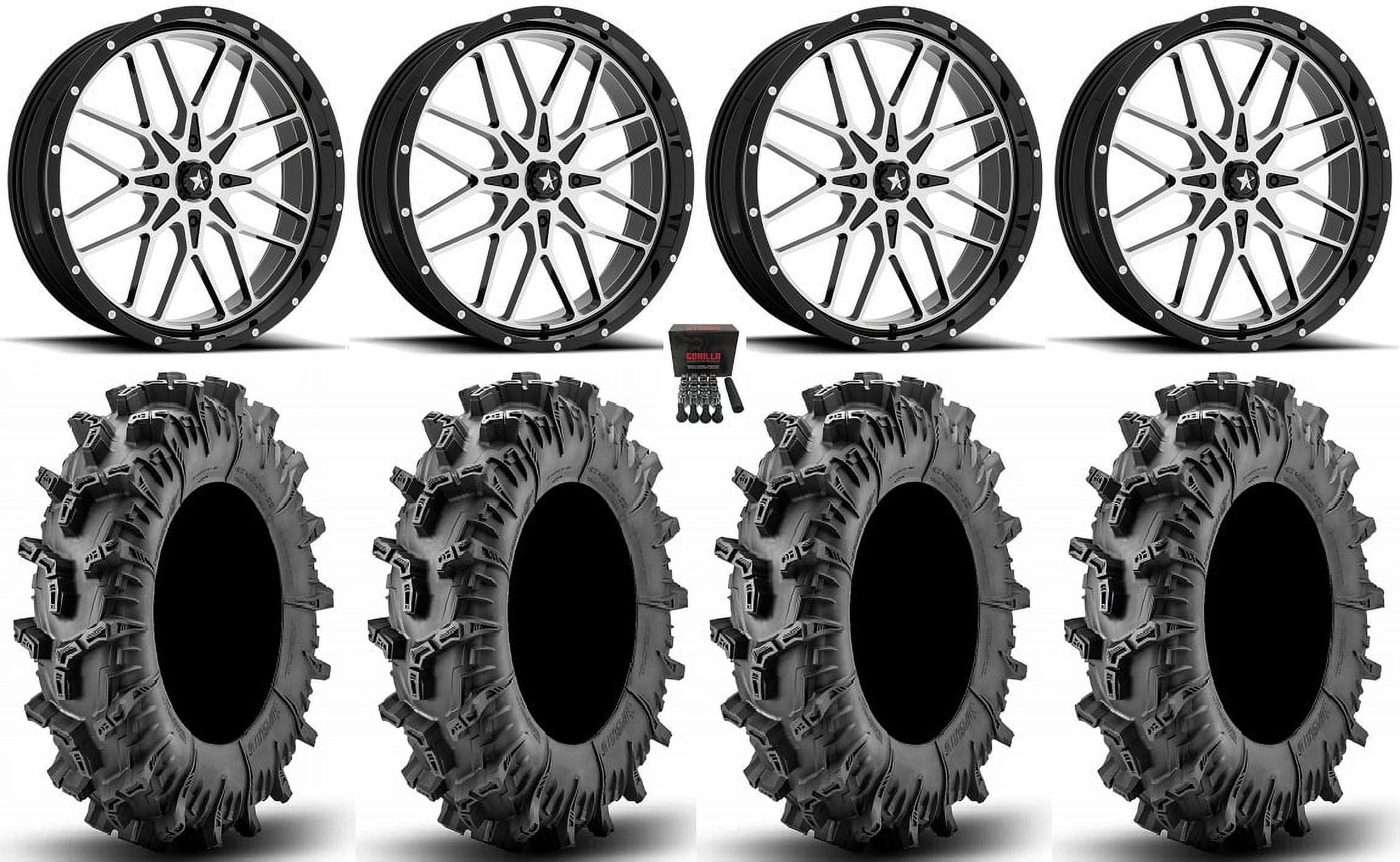 MSA Portal 22" Wheels Machined 35" Terminator Max Tires Polaris RZR XP ...