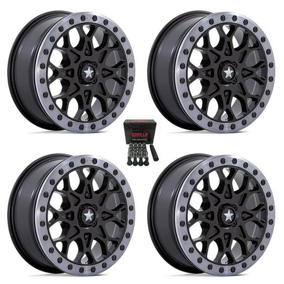 MSA Portal Beadlock 15" Wheels Black Kawasaki Teryx Mule - Walmart.com