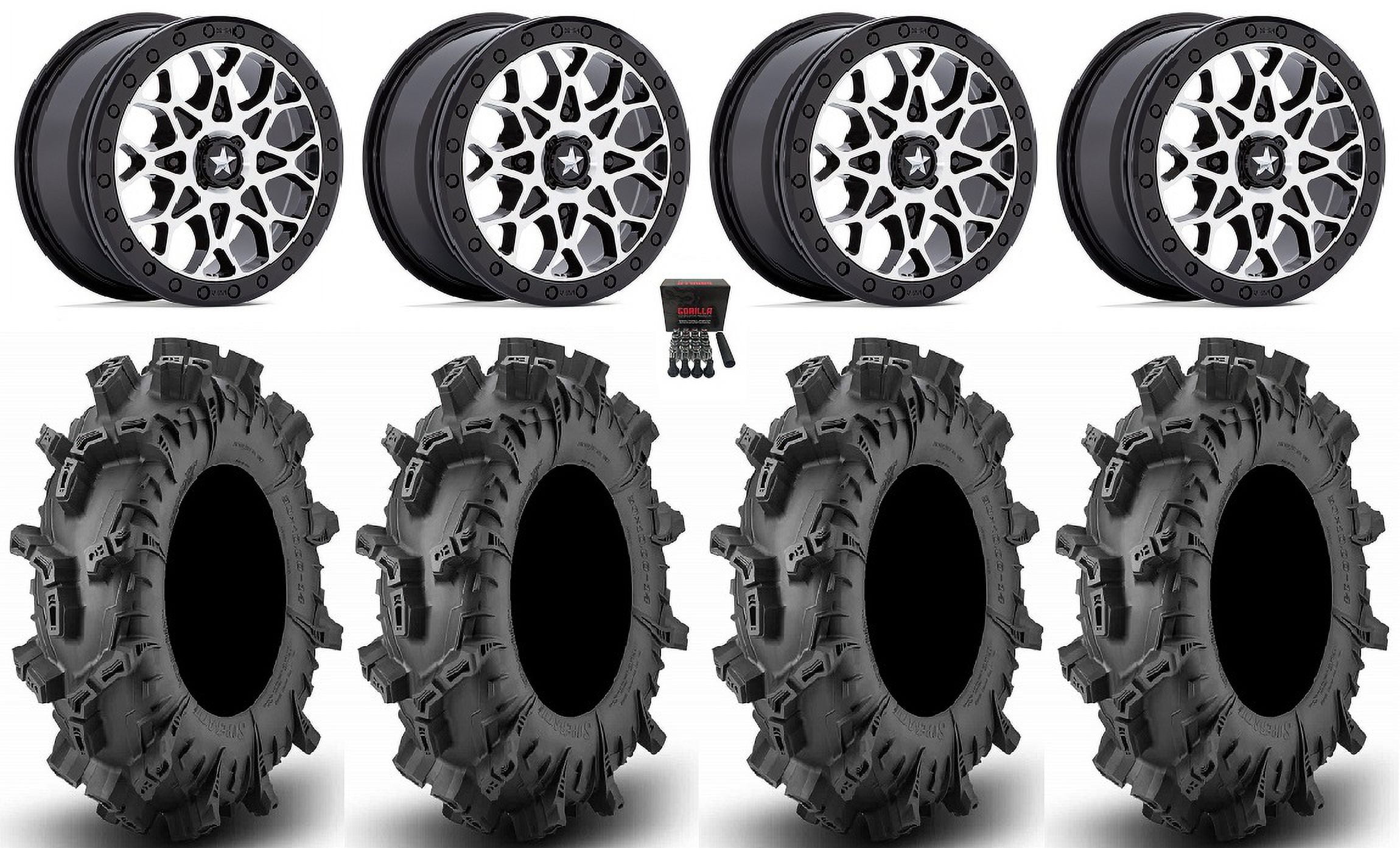 MSA Portal Beadlock 15" Wheels Machined 32" Terminator Max Tires ...