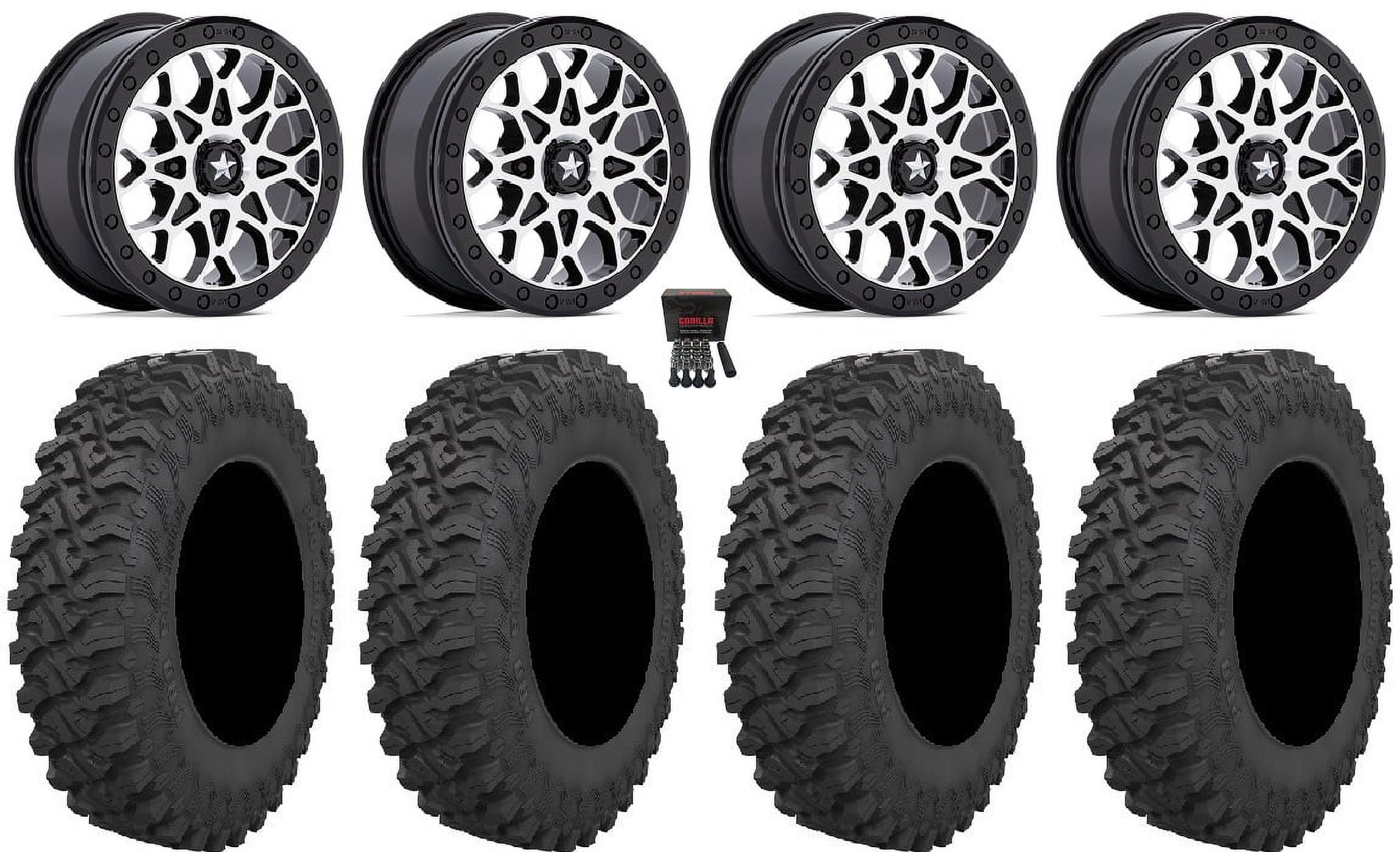 MSA Portal Beadlock 15" Wheels Machined 33" Pro Runner Tires Can-Am ...