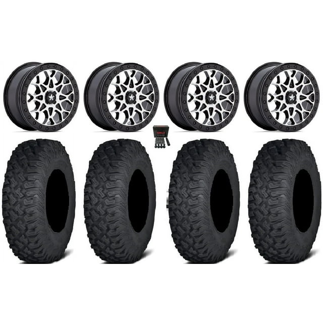 MSA Portal Beadlock 15" Wheels Machined 35" Coyote Tires Can-Am ...