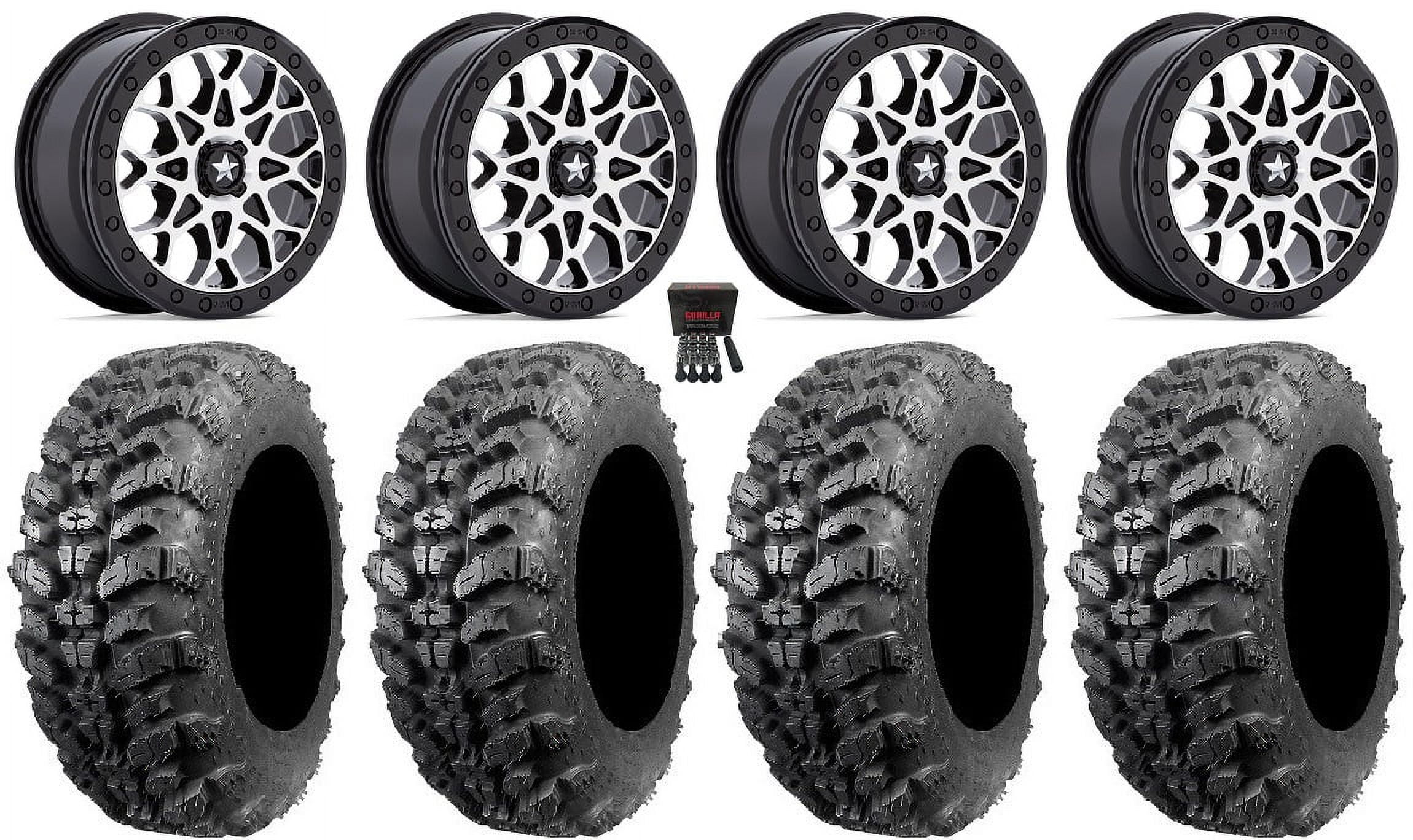MSA Portal Beadlock 15" Wheels Mh 30" Sniper 920 Tires Sportsman RZR ...