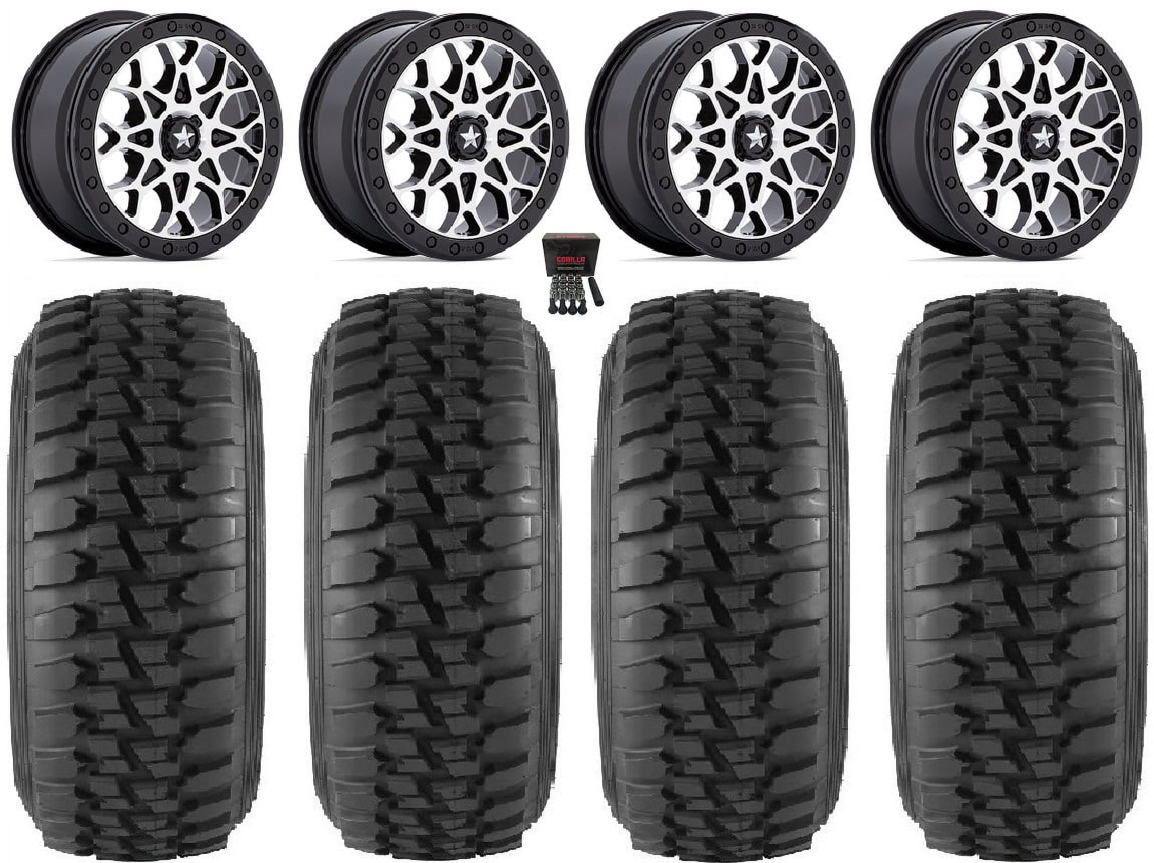 MSA Portal Beadlock 15" Wheels Mh 32" Desert Series Tires Kawasaki ...