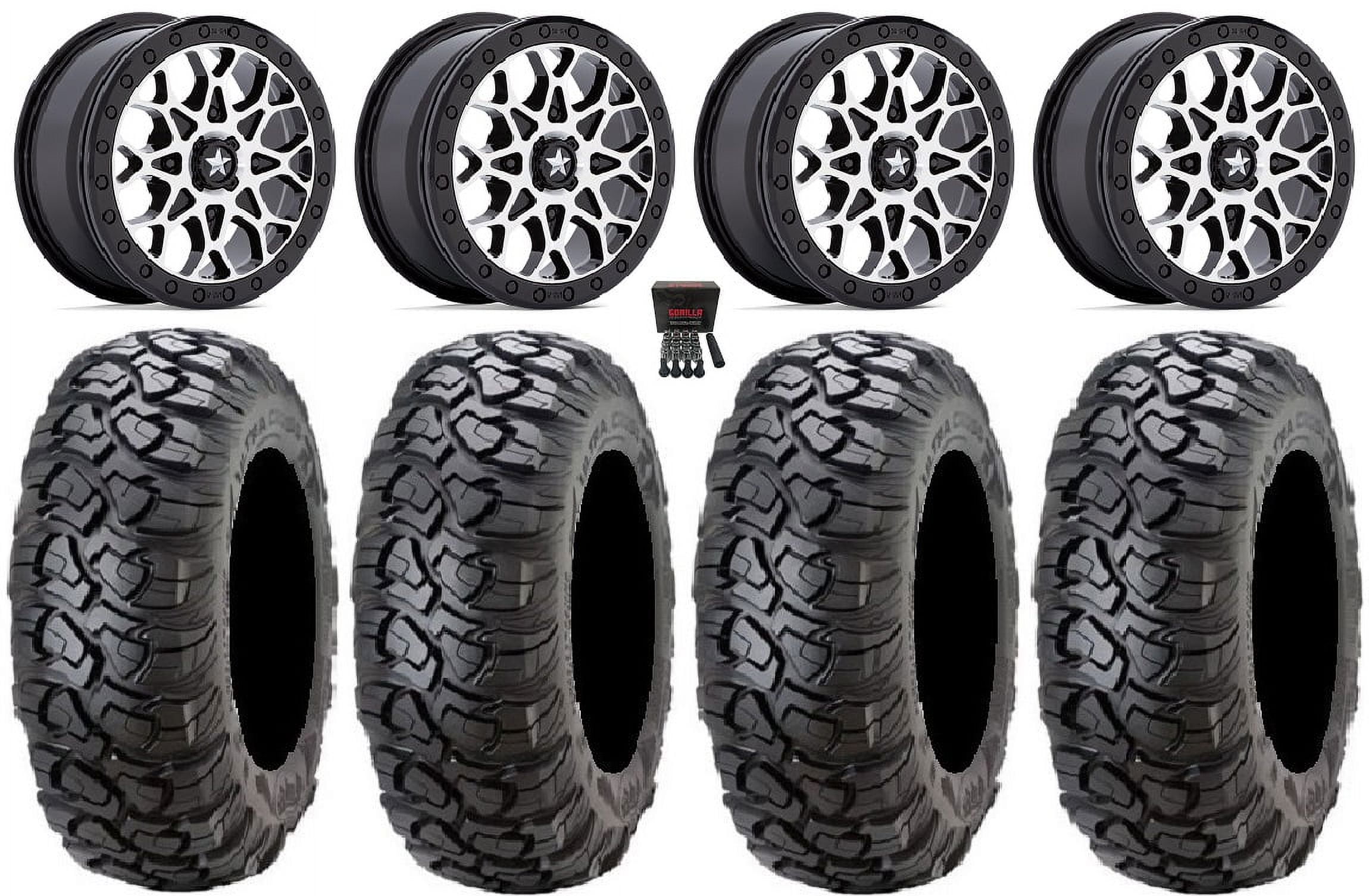 MSA Portal Beadlock 15" Wheels Mh 32" Ultracross Tires Sportsman RZR ...