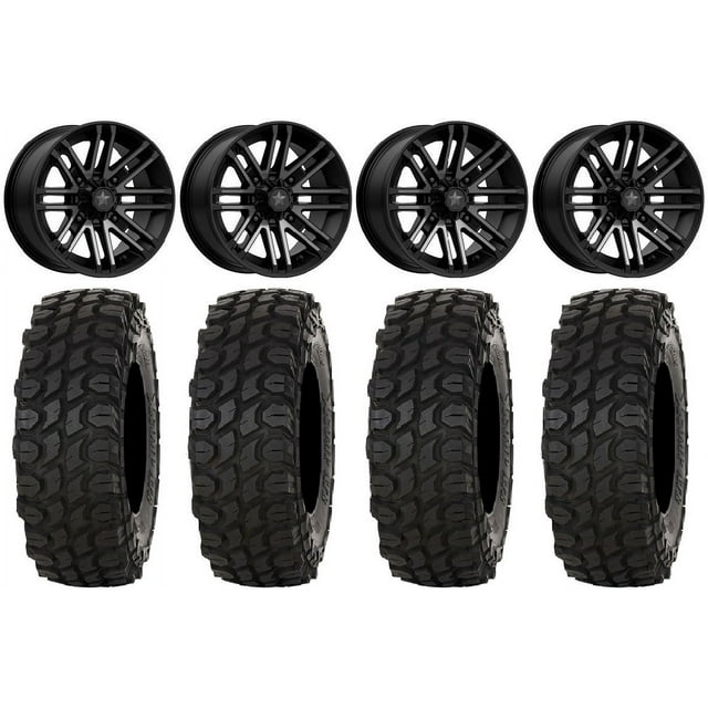MSA Rogue 14" Wheels Black 30" XComp ATR Tires Can-Am Maverick X3 ...