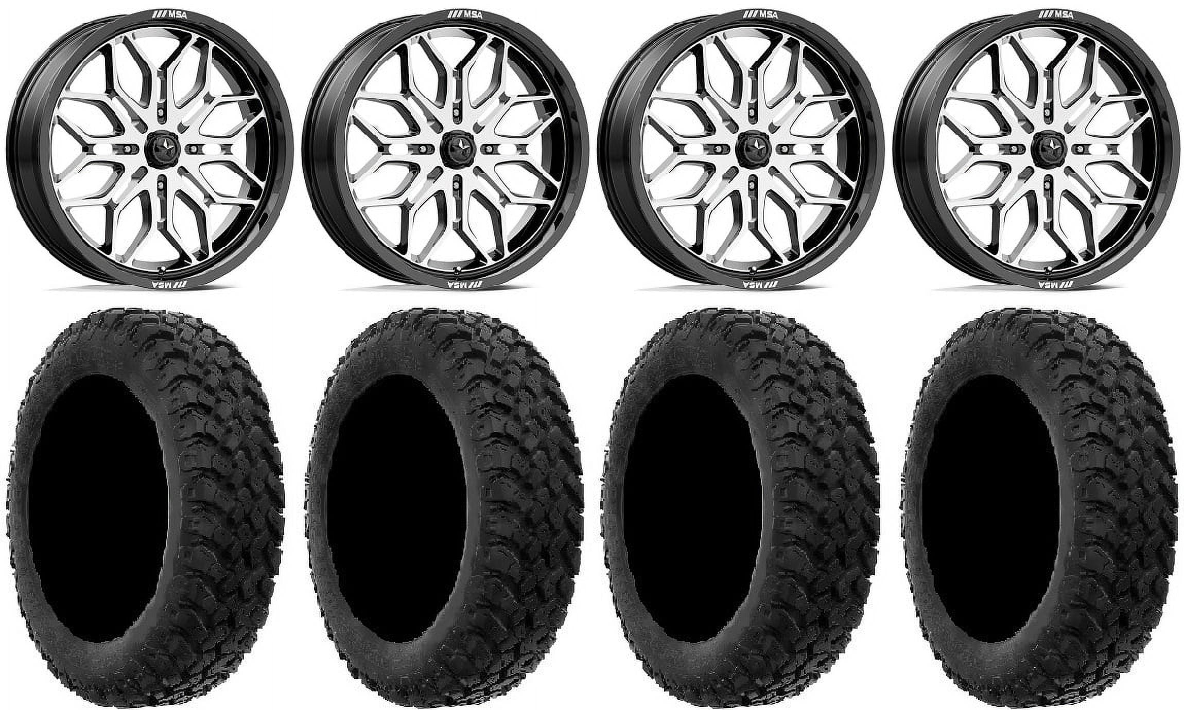 MSA Sniper 18" Wheels Gunmetal 33" MotoHammer Tires Polaris RZR XP 1000 ...