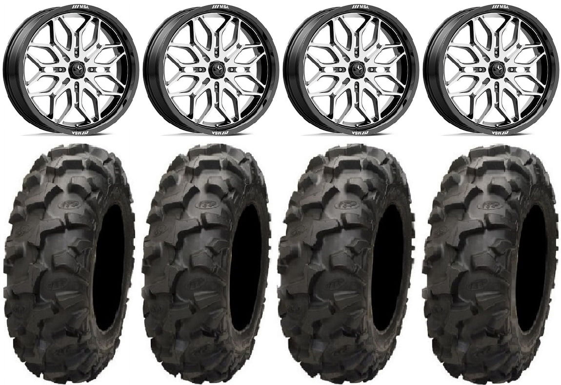 MSA Sniper 18" Wheels Gunmetal 34" Blackwater Tires Can-Am Commander ...