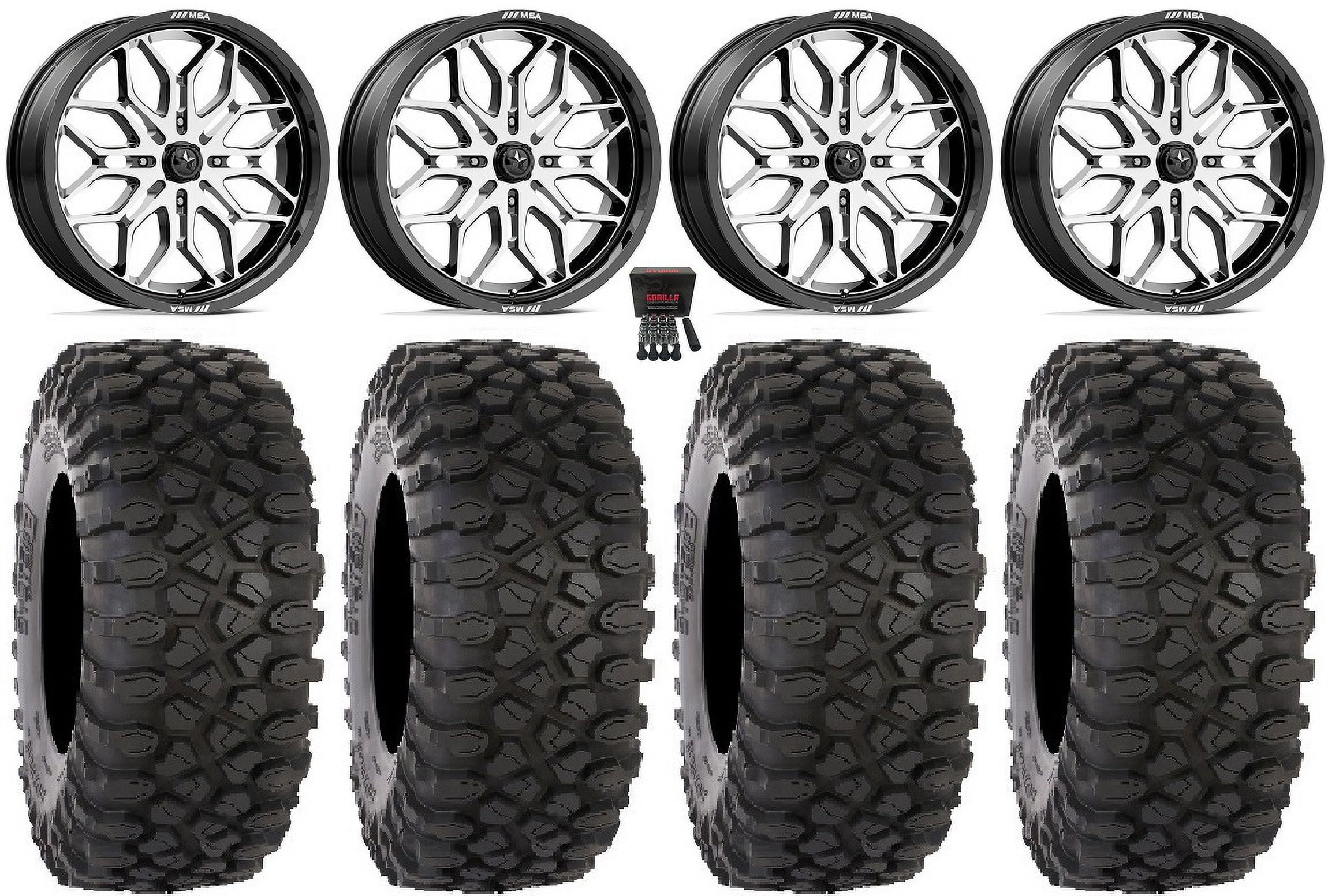 MSA Sniper 18" Wheels Gunmetal 35" XC450 Tires Polaris RZR XP 1000 ...
