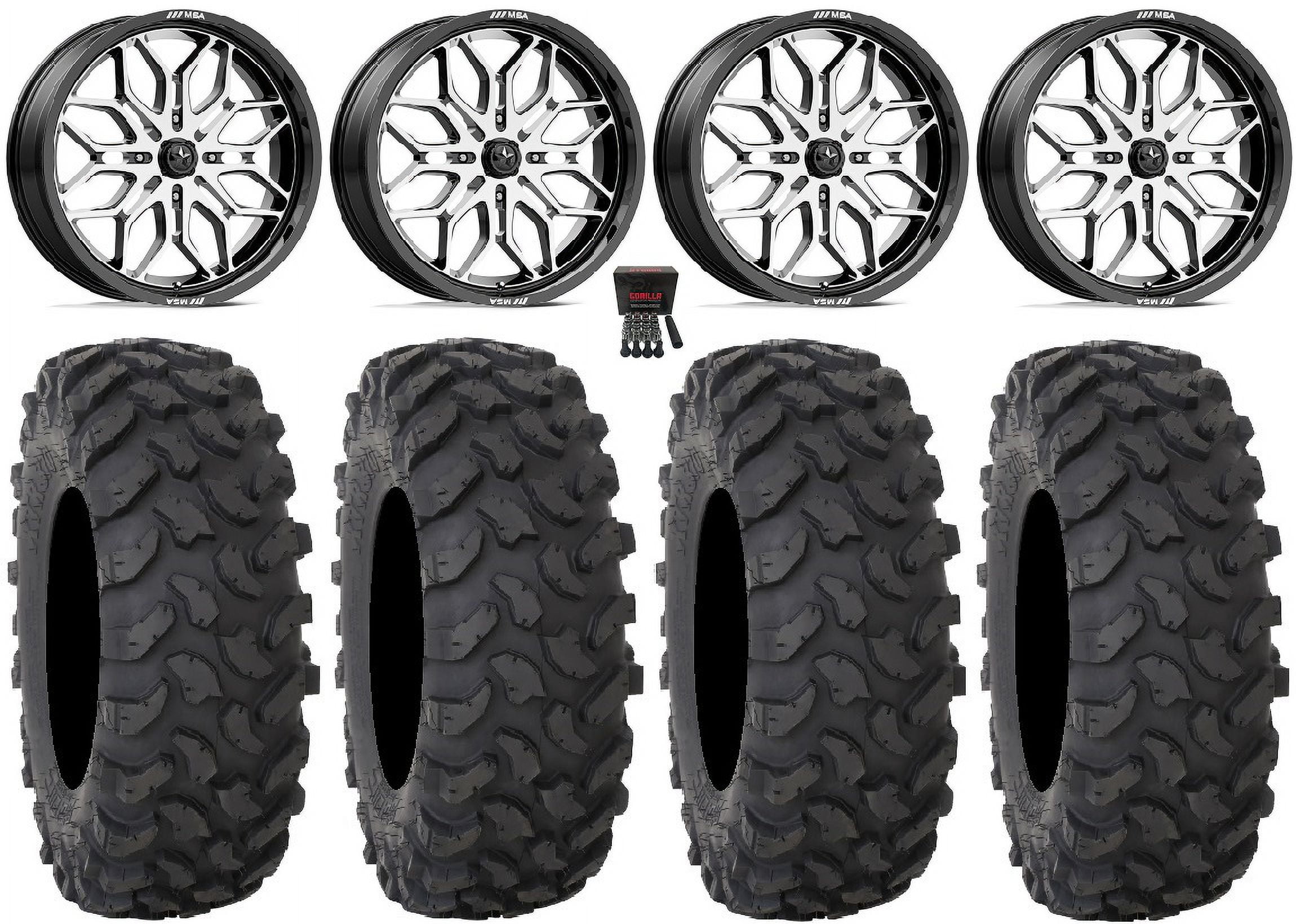 MSA Sniper 18" Wheels Gunmetal 37" XTR370 Tires Can-Am Commander ...