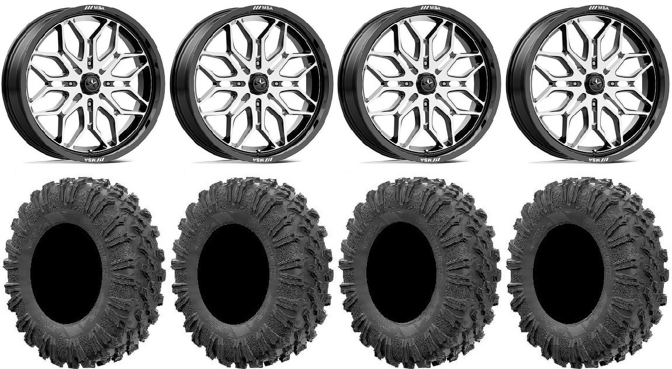MSA Sniper 20" Wheels Machined 35" MotoRavage Tires Sportsman RZR ...