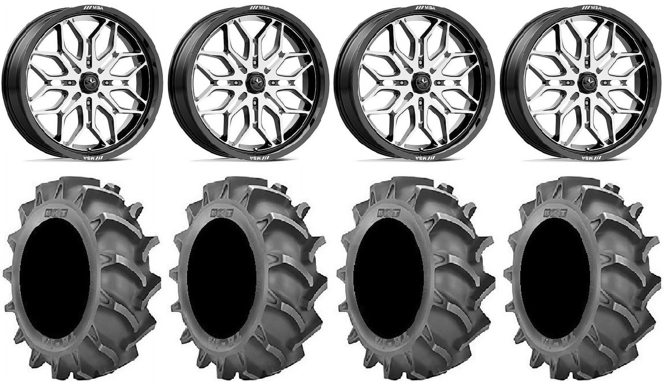 MSA Sniper 20" Wheels Machined 37x9.5 BKT 171 Tires Can-Am Maverick X3 ...