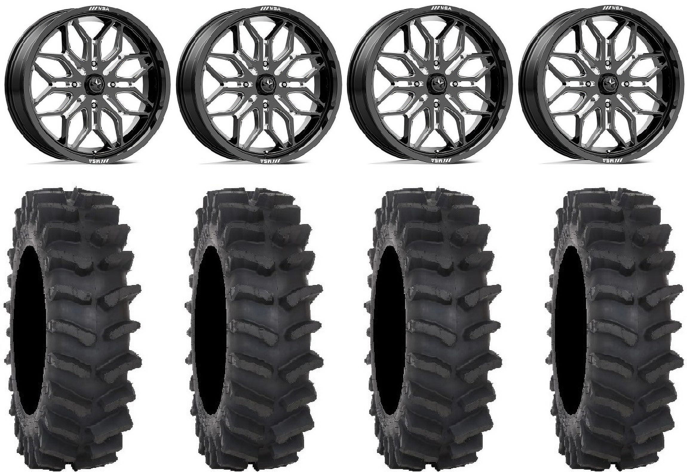 MSA Sniper 20" Wheels Milled 36" XM310R Tires Sportsman RZR Ranger ...
