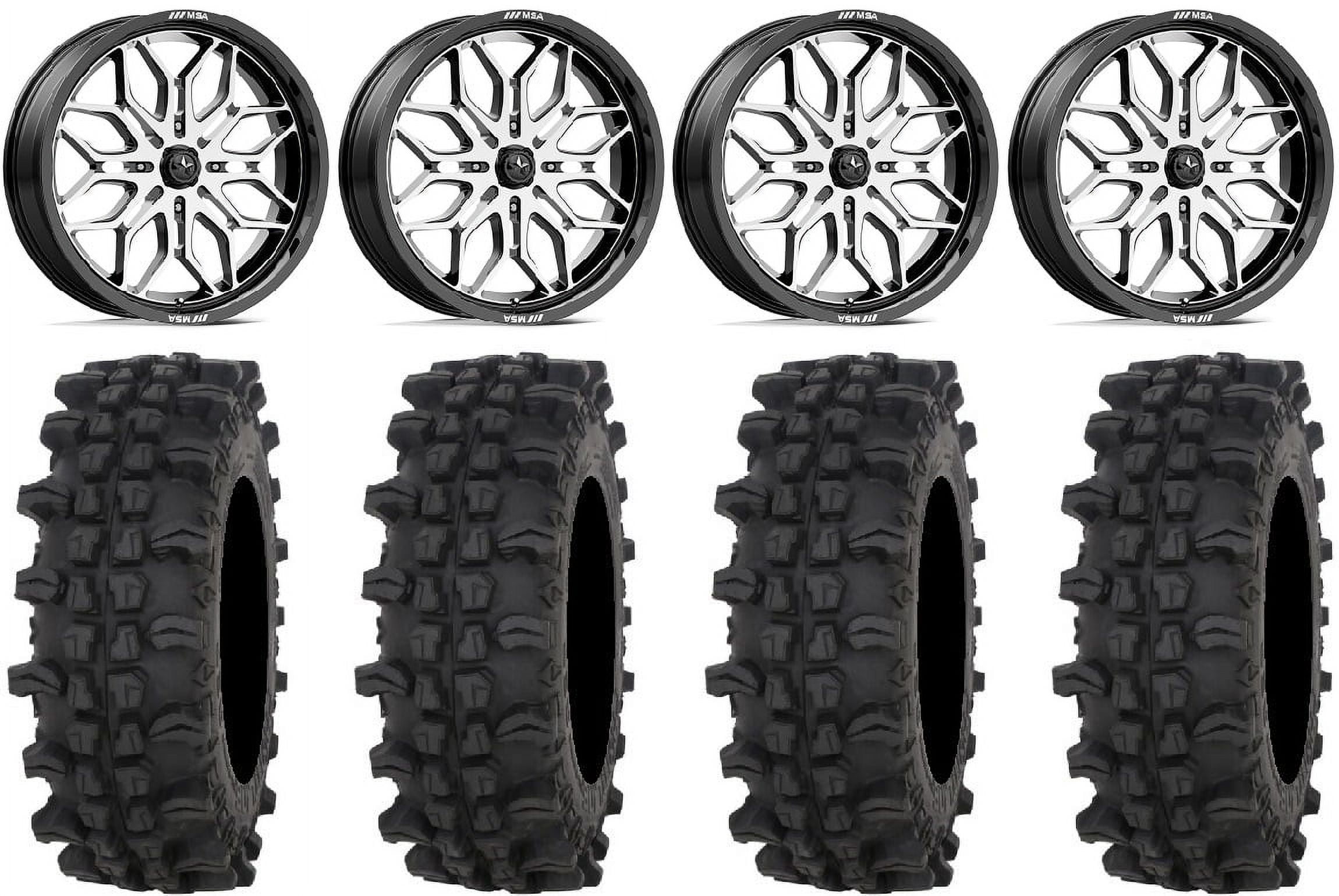 MSA Sniper 22" Wheels Machined 35" ACP Tires Sportsman RZR Ranger ...