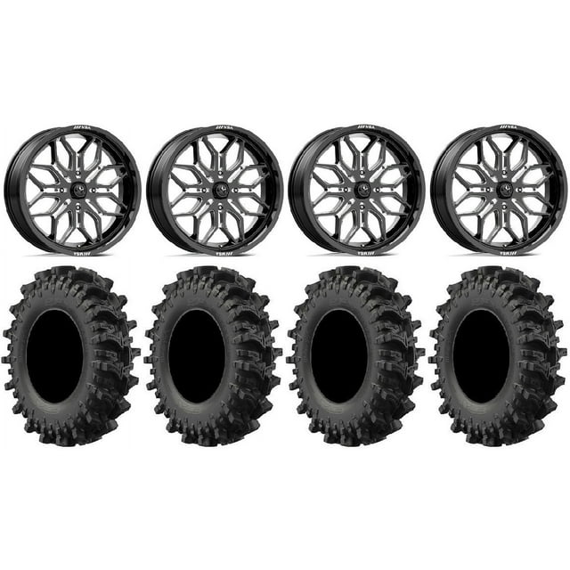 MSA Sniper 22" Wheels Milled 33" MotoSlayer Tires Can-Am Commander ...