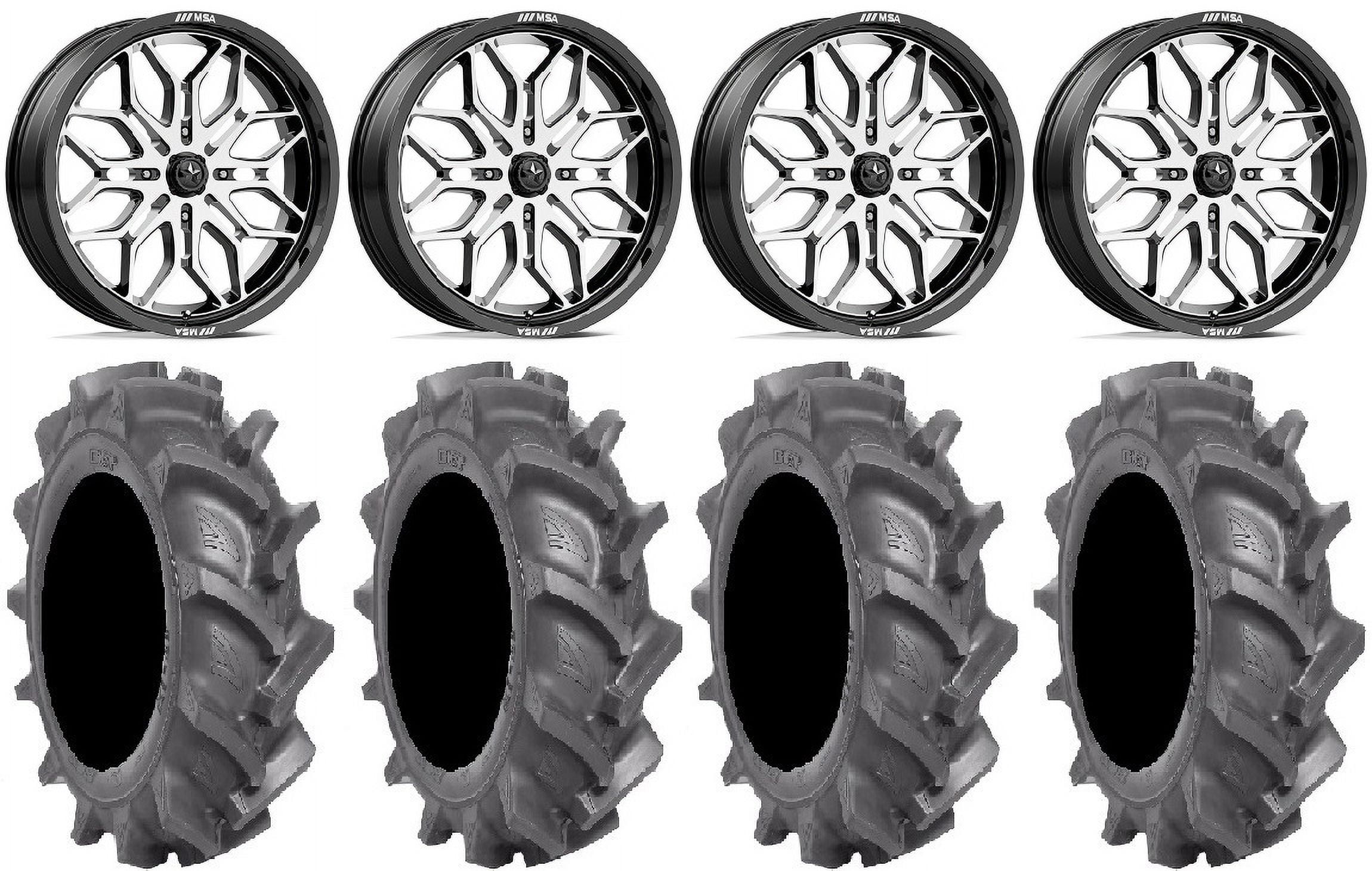 MSA Sniper 24" Wheels Gunmetal 40" BKT AT 171 Tires Sportsman RZR ...