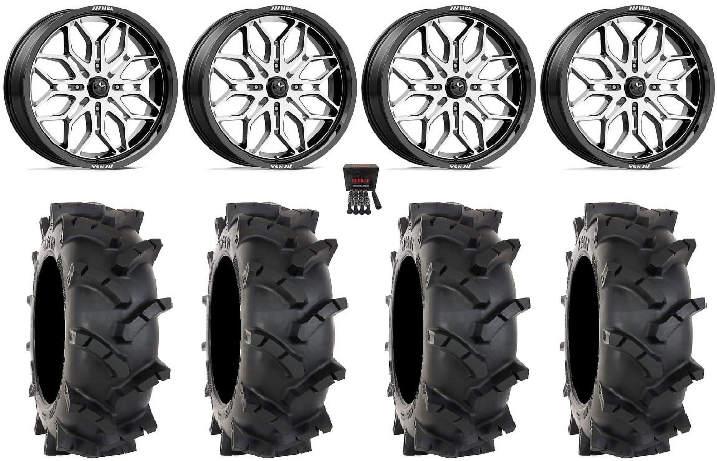 MSA Sniper 24" Wheels Gunmetal 40" MT410 Tires Polaris RZR XP 1000 ...