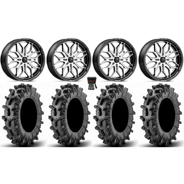 MSA Sniper 24" Wheels Machined 44" Terminator Max Tires Sportsman RZR ...